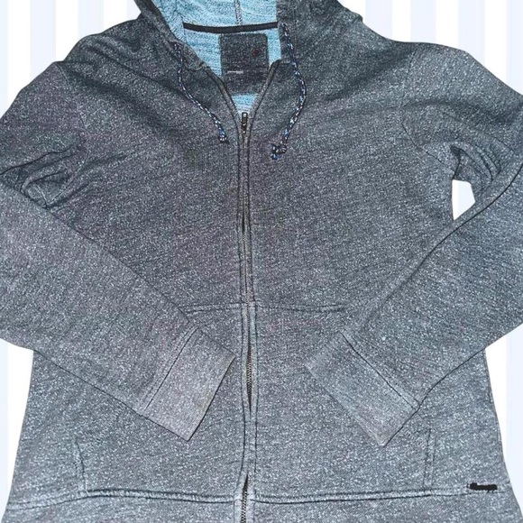 on the byas | Shirts | Charcoal Gray Stone Washed Zip Up Hoodie Jacket ...